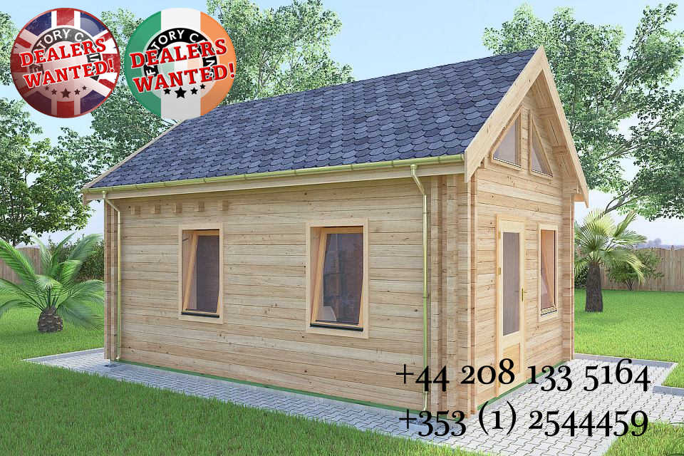 Highly Insulated Micro Studio Log Cabin – Tiny House 4.0m x 5.7m – FC ...