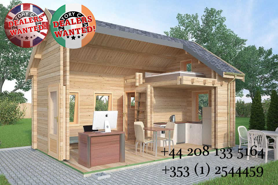 Highly Insulated Micro Studio Log Cabin – Tiny House 4.0m x 5.7m – FC ...