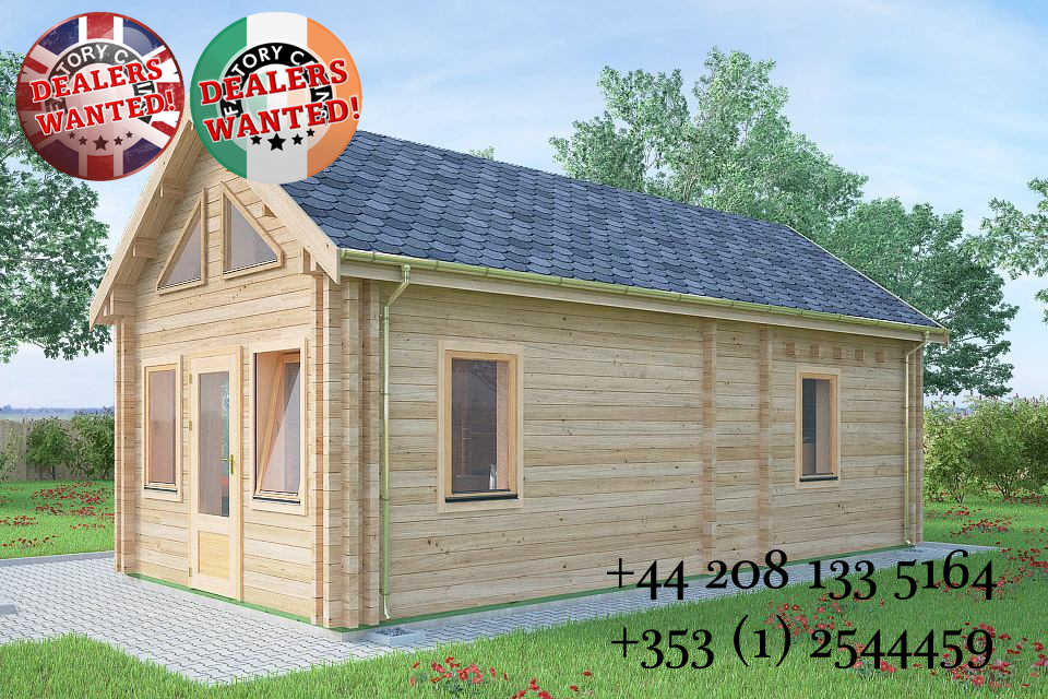 Highly Insulated Micro Studio Log Cabin – Tiny House 4.0m x 8.0m – FC ...