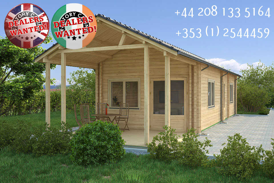 Insulated Twin Skin Multiroom Log Cabin - 4.0m x 13.5m - FC 3097 ...