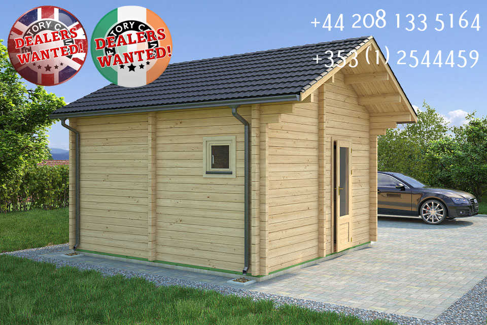 Insulated Twin Skin Multiroom Log Cabin - 4.0m x 4.0m - FC 3083 ...