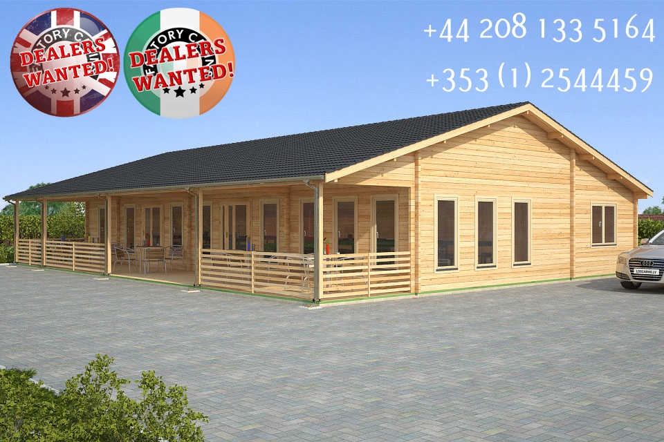 Insulated Twin Skin Multiroom Log Cabin - 11.5m x 15.5m - FC 3117 ...