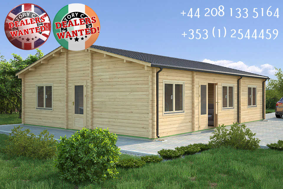 Insulated Twin Skin Multiroom Log Cabin - 10.5m x 8.0m - FC 3108 ...