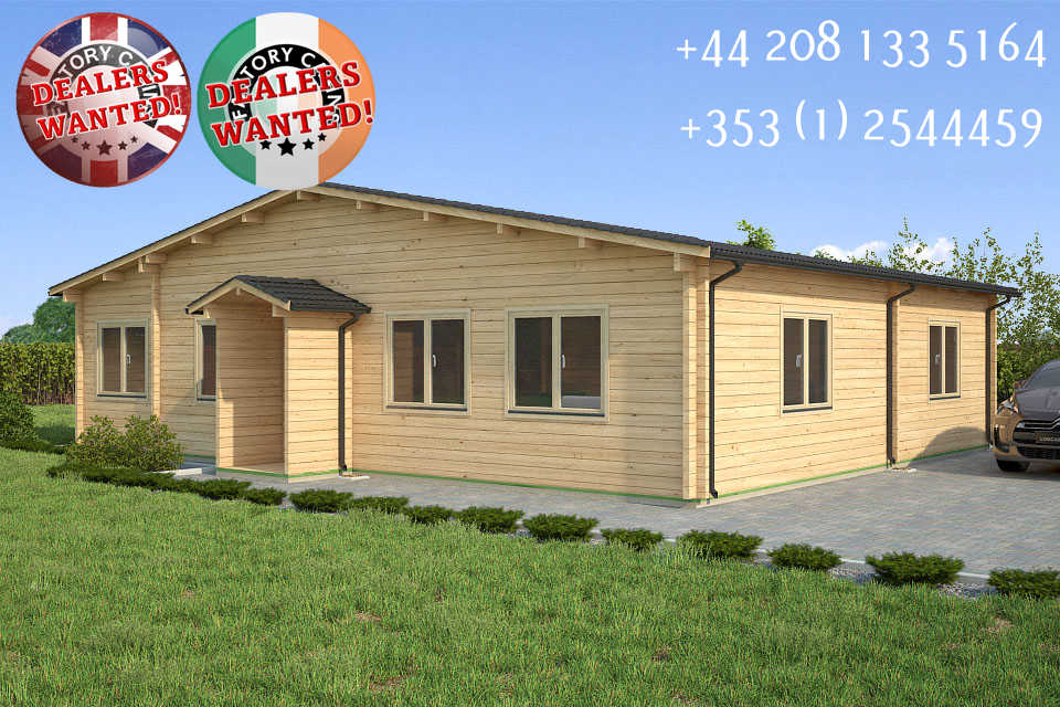 Insulated Twin Skin Multiroom Log Cabin - 11.0m x 9.0m - FC 3105 ...
