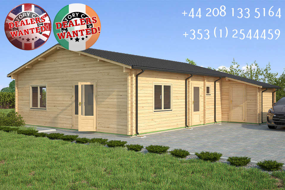 Insulated Twin Skin Multiroom Log Cabin - 10.0m x 7.5m - FC 3109 ...