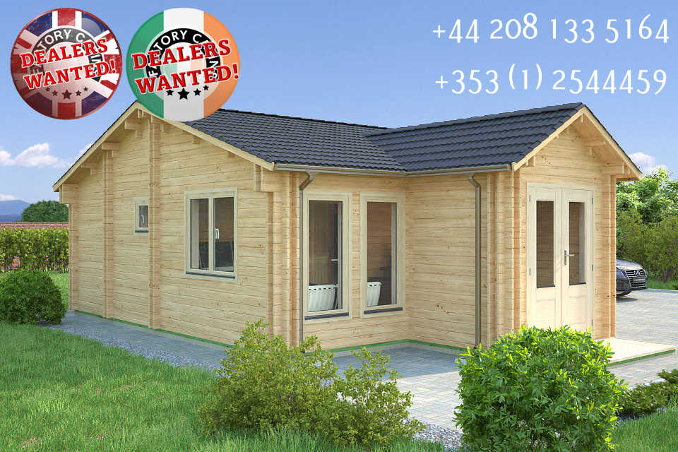 Insulated Twin Skin Log Cabin Multi Room- 6.7m x 8.2m - FC 3127